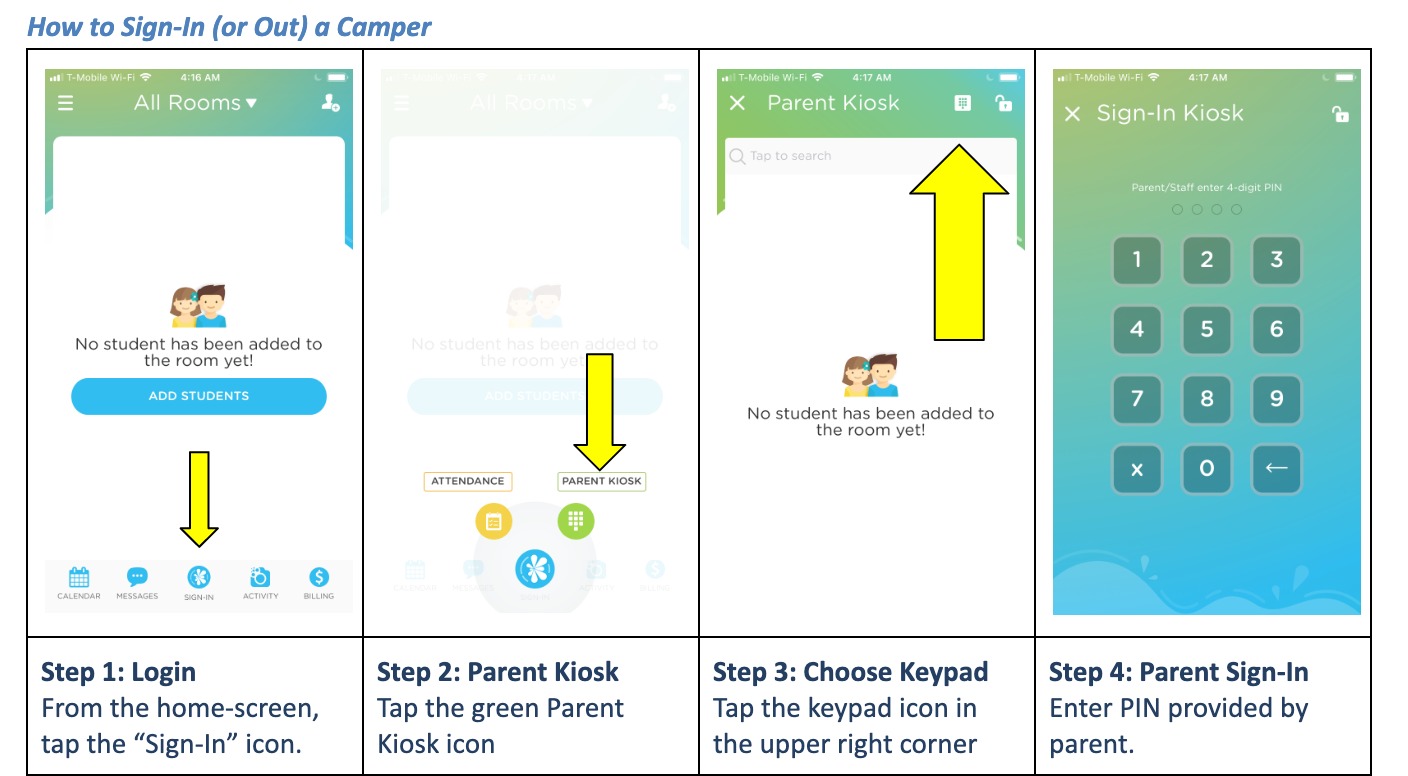 Managing Your Campers – Procare Sign In-Out App – Adventures in Writing